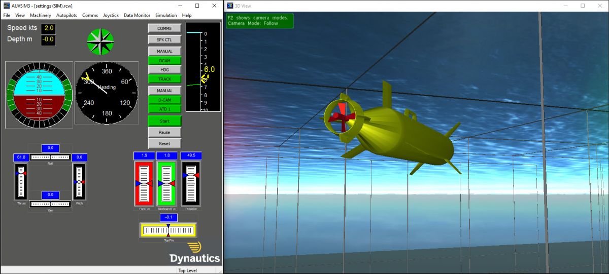 AUV Sim - Dynautics